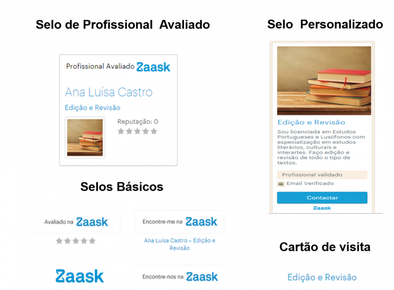 O seu selo Zaask, como sempre o quis: promova o perfil e ganhe clientes